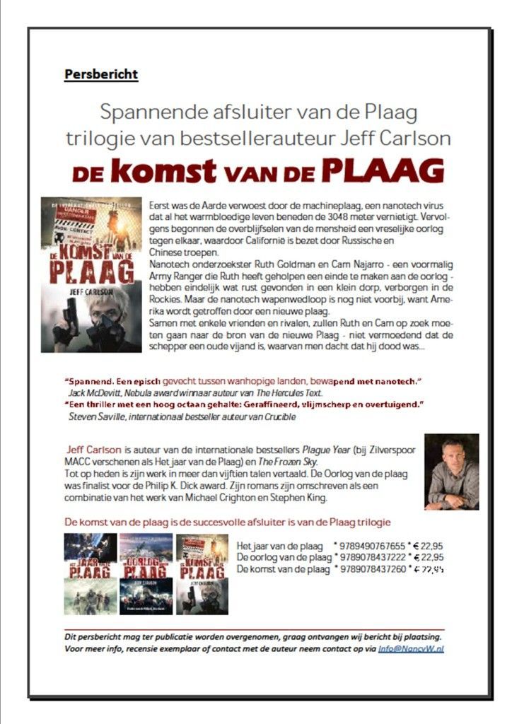 Spannende afsluiter van de Plaag trilogie van bestsellerauteur Jeff ...